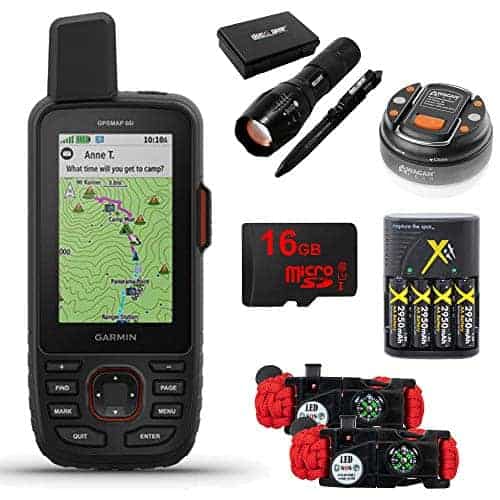 Garmin GPSMAP 66i GPS Handheld and Satellite Comm. Survival Kit Bundle ...